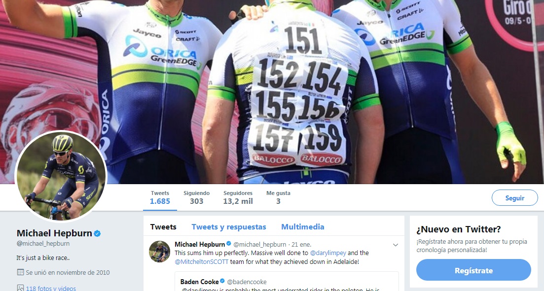 Michael Hepburn | Siente el Ciclismo con Feeldeporte.com